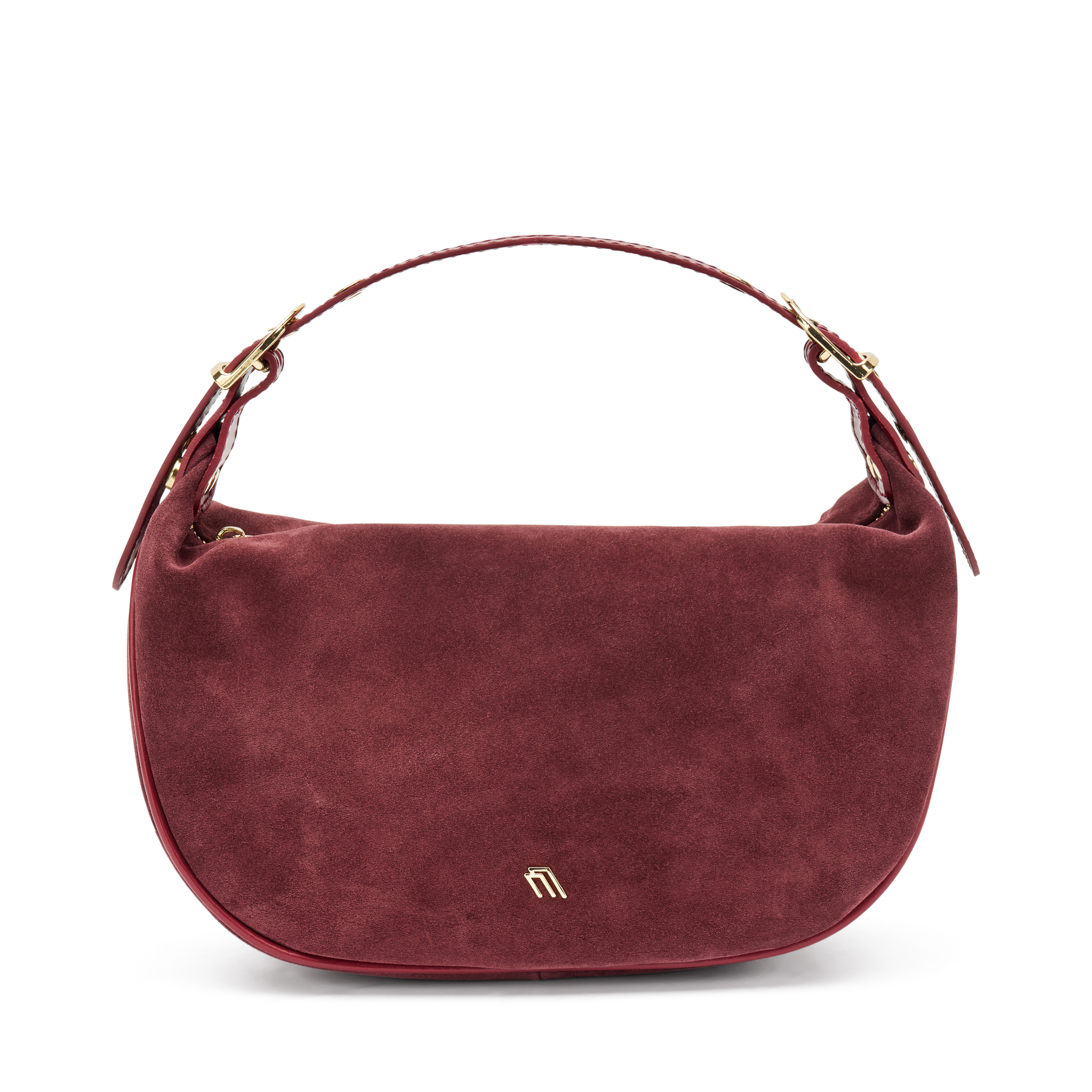 Handtasche aus weichem Veloursleder, Col. Bordeaux | Frau